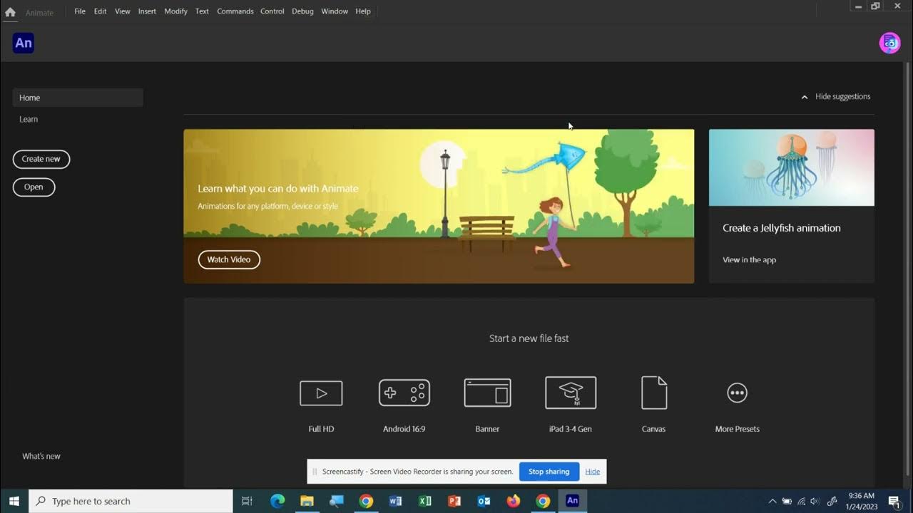 Begin Adobe Animate Tutorial 1 - YouTube