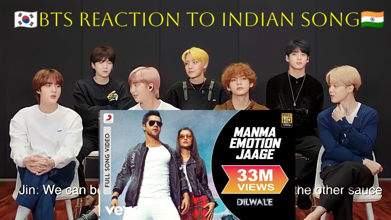 BTS REACTION TO MANMA EMOTION JAAGE RE SONG l BTS REACTION TO BOLLYWOOD ...