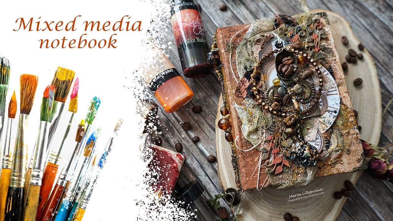 Mixed media coffee notebook / Ciao Bella Hop - YouTube