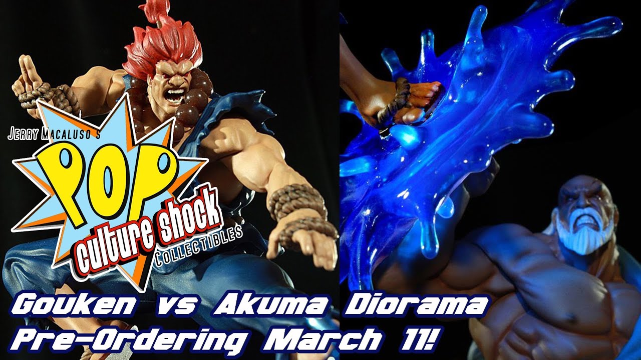 Pop Culture Shock Gouken vs Akuma Diorama Pre-Ordering March 11 - YouTube