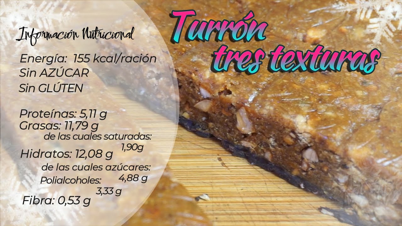 Saludable Turrón Jijona Tres Texturas, sin azúcar, con almendras, miel ...