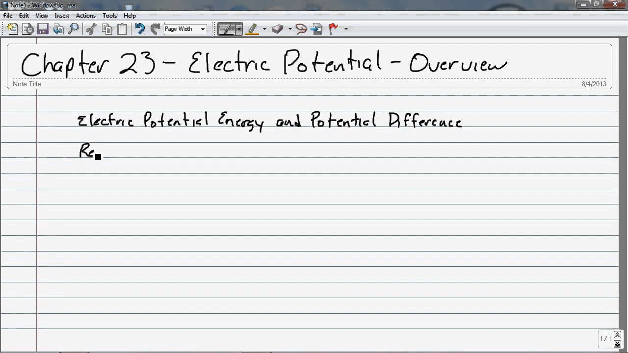 0800 Chapter 23 Electric Potential Overview - YouTube