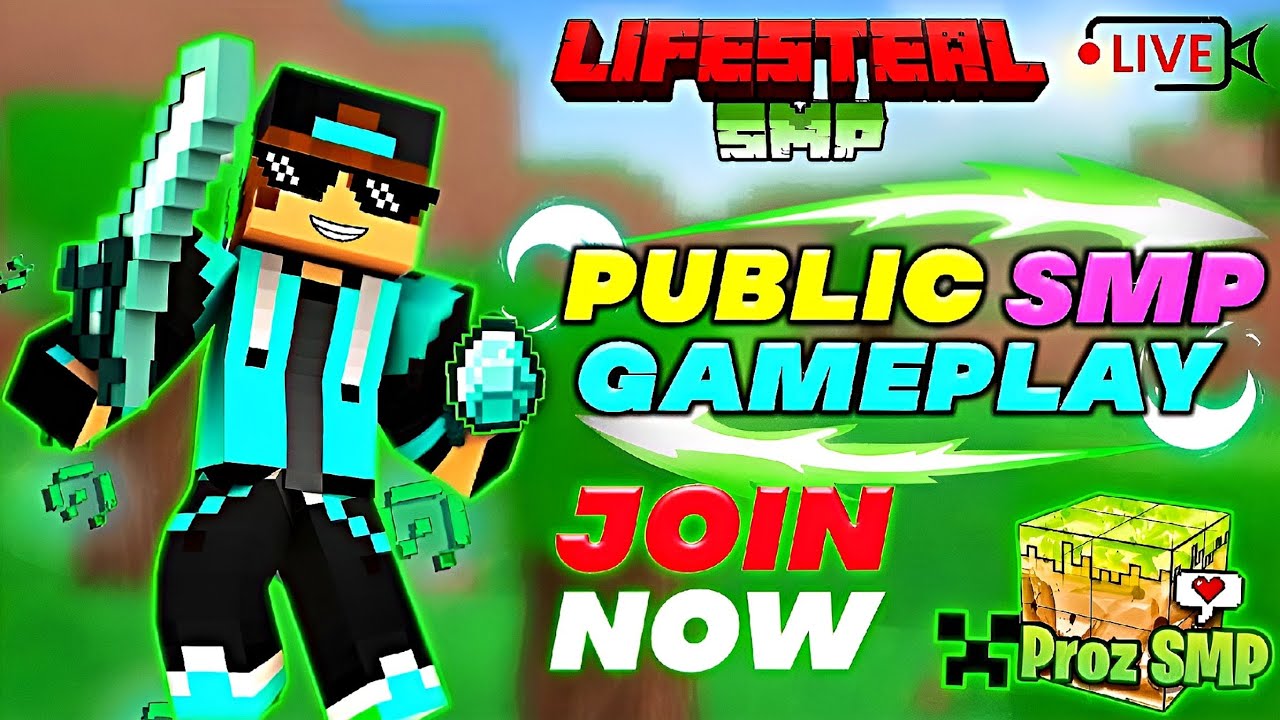 Minecraft Live Lifesteal SMP Gameplay With You | Public SMP Live ...