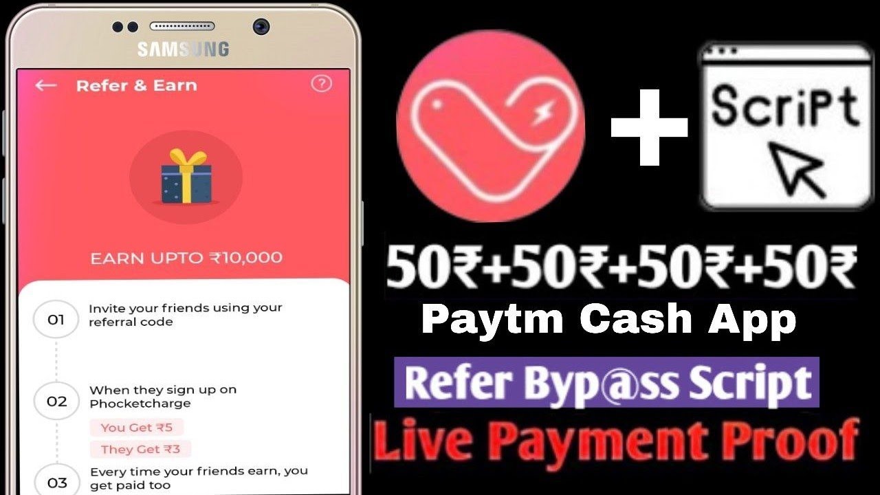 Pocket charge App With Script Use And. earn 100+100+100 With Proof ...