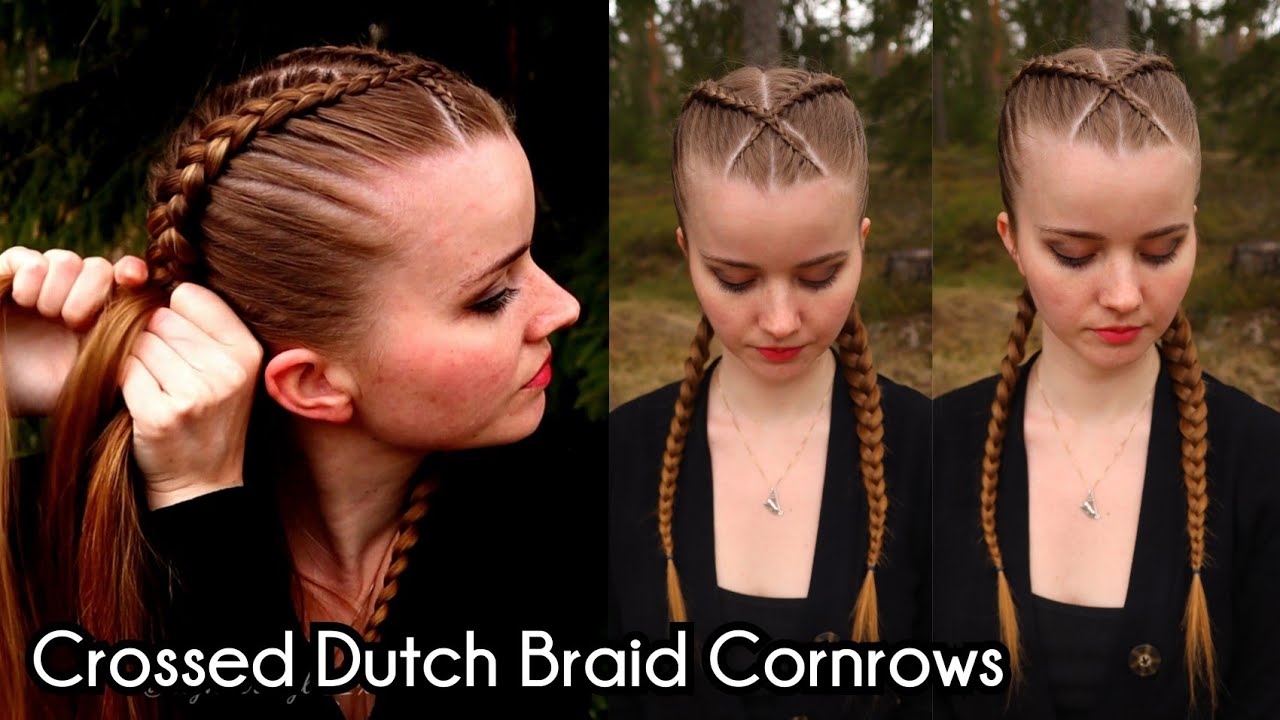 Crossed Dutch Braid Cornrows | Easy Hairstyles for Daily Life - YouTube
