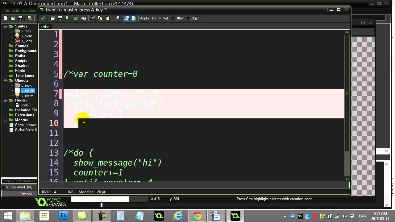GPC 13-01-A (GameMaker Loops and Iteration) - YouTube