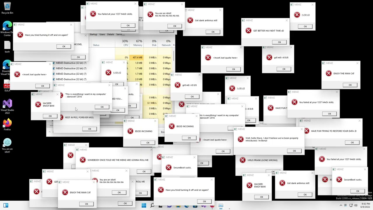 INSTA-KILLING WINDOWS 11 WITH MEMZ - YouTube
