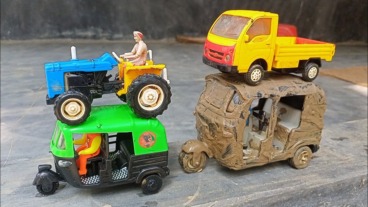 Auto Rickshaw & Diy Tractor & Jcb washing | Muddy Auto Rickshaw ...