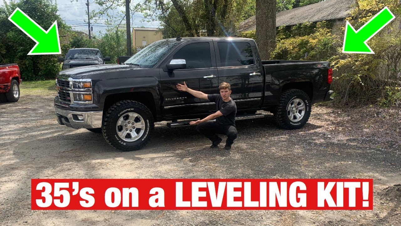How to FIT 35s on a LEVELING KIT with NO SCRUBE!! - YouTube