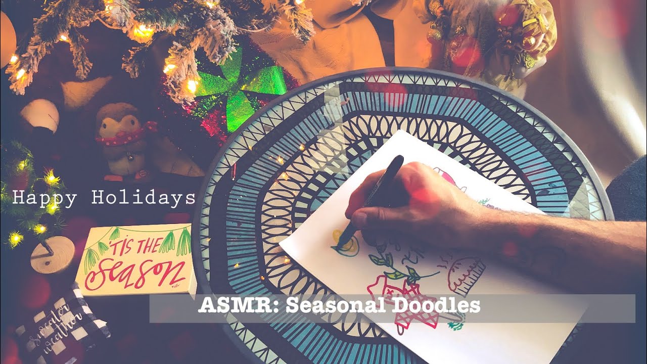 ASMR: seasonal doodles - YouTube