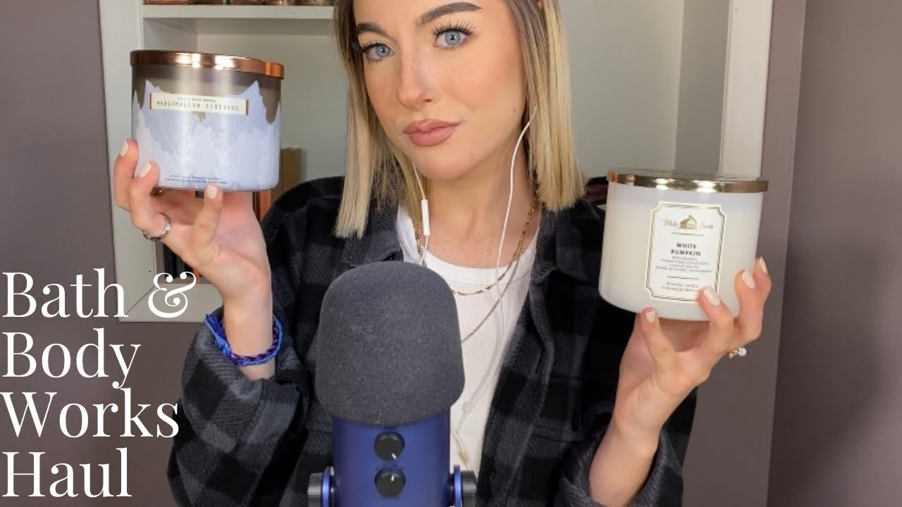 ASMR | small bath & body works candle haul - YouTube