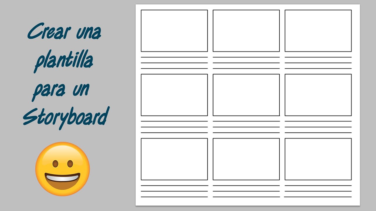 Cómo crear una plantilla para storyboard - YouTube