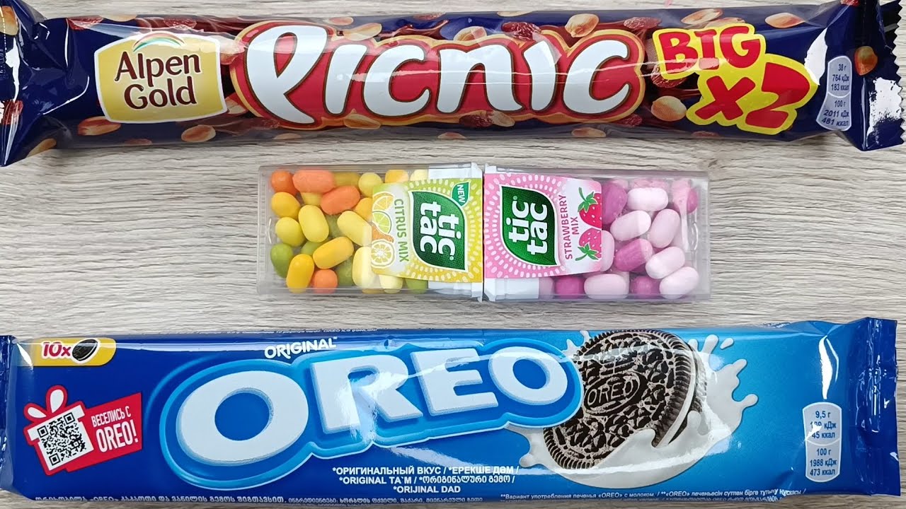 New Tic Tac & OREO big pack Opening ASMR | Bright Candies - YouTube