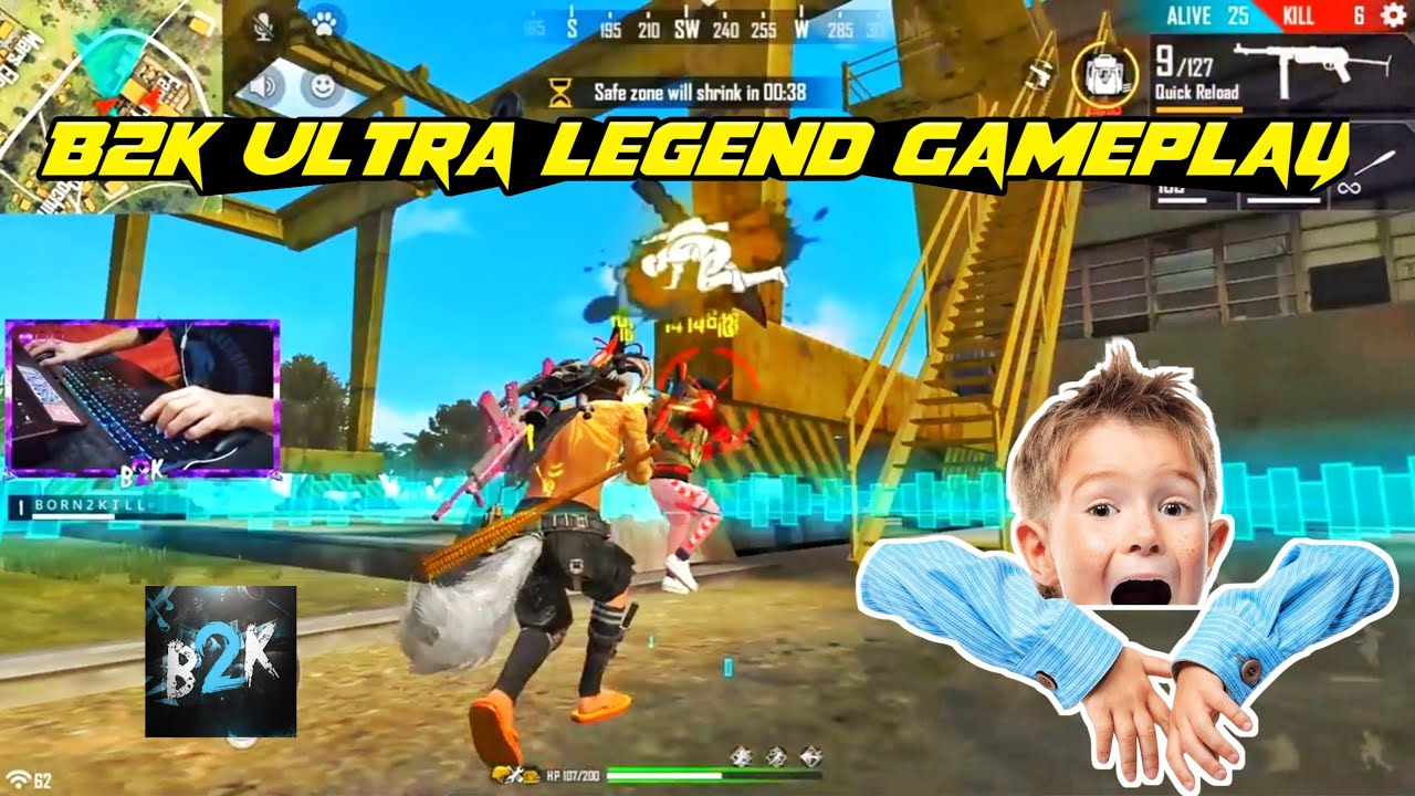 PG React To B2k Gameplay Free Fire [ B2k Best Gameplay Learn To Free ...