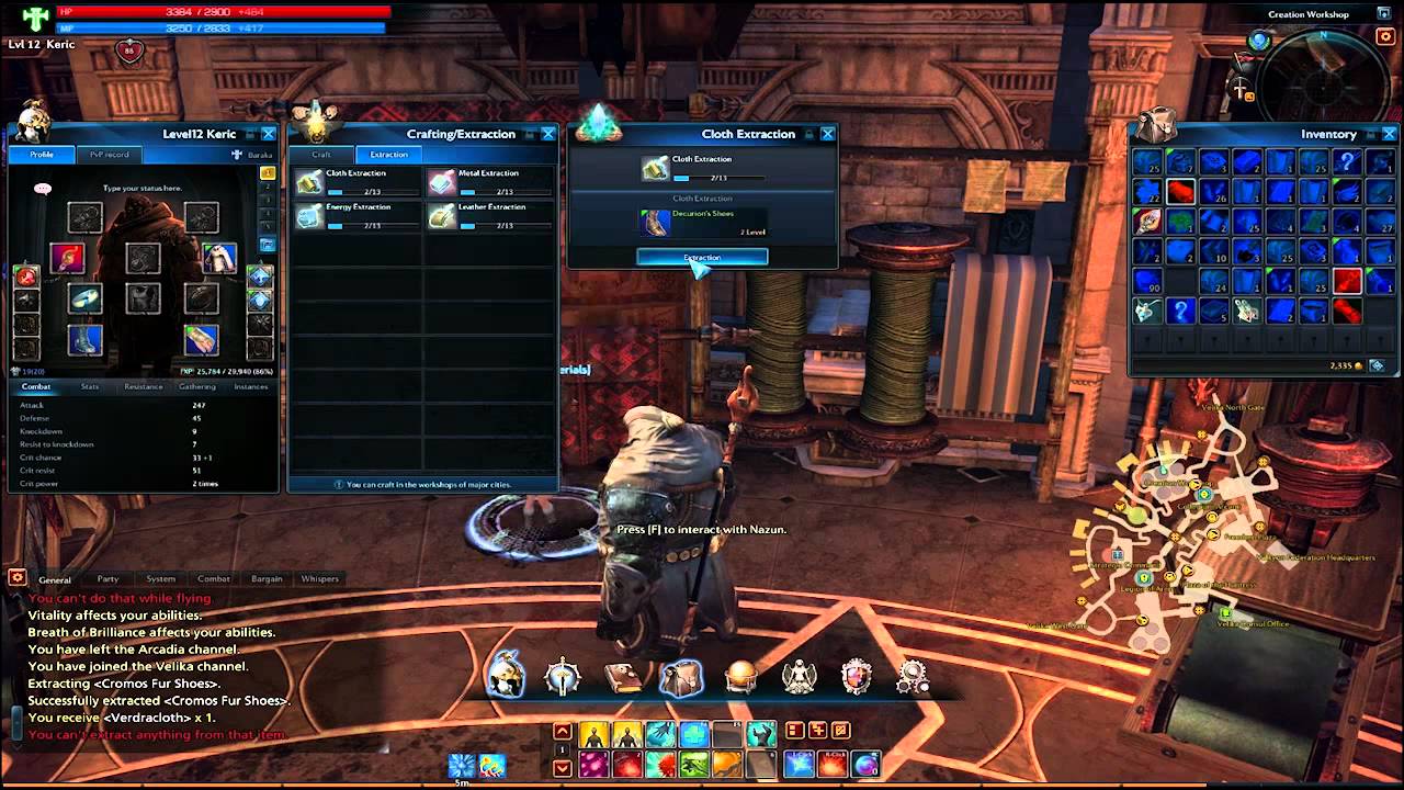 Tera Online - More detailed information about Crafting/Banks/Bags and Enchanting - YouTube