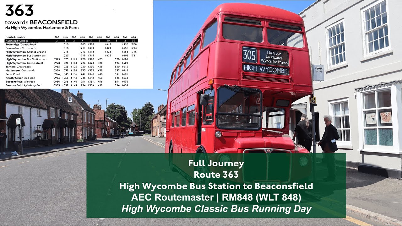 Full Journey | 363 - High Wycombe Bus Station to Beaconsfield | AEC ...