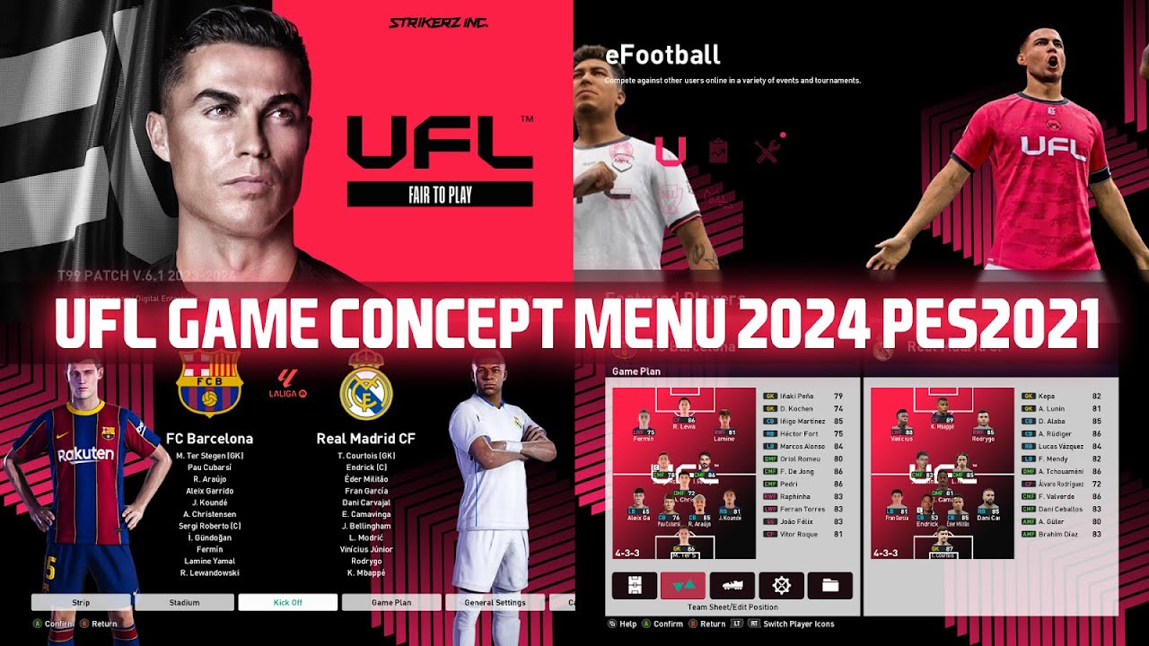 PES 2021 NEW GRAPHIC MENU UFL GAME 2024 - YouTube