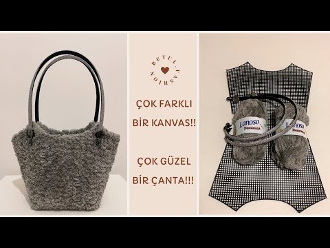 ÇOK FARKLI BİR KANVAS!!🩶1 GÜNDE HARİKA BİR KÜRK ÇANTA🩶