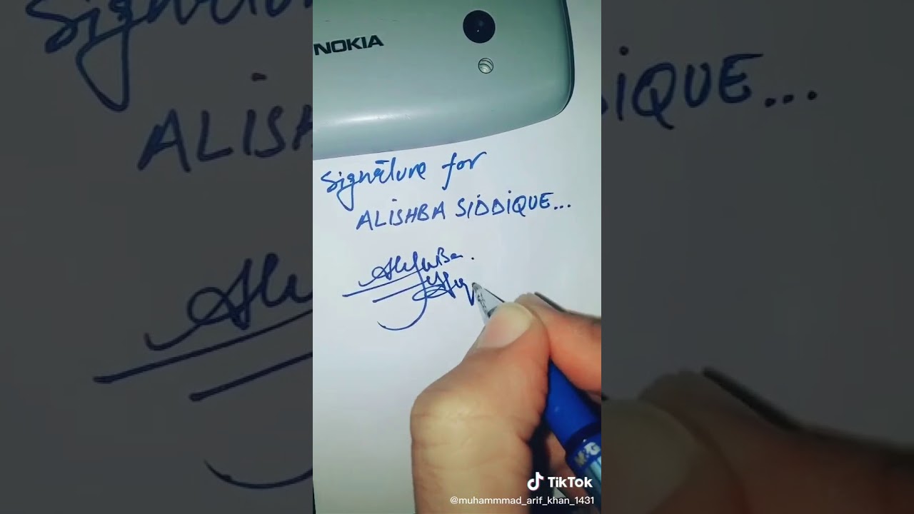 Signature for alishba - YouTube