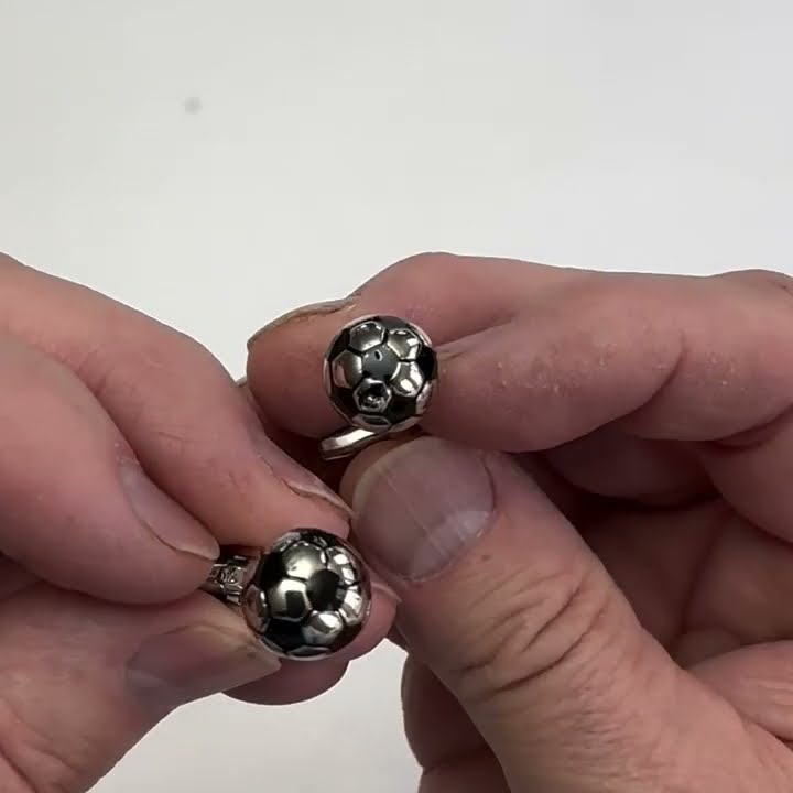 Soccer Ball Cufflinks Silver and Black Enamel Cuff Links #mensfashion # ...