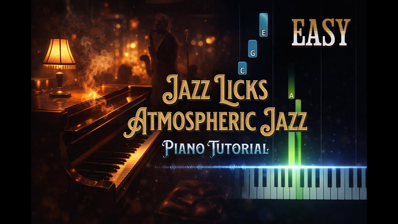 Jazz Licks — Atmospheric Jazz Easy Piano Tutorial - YouTube