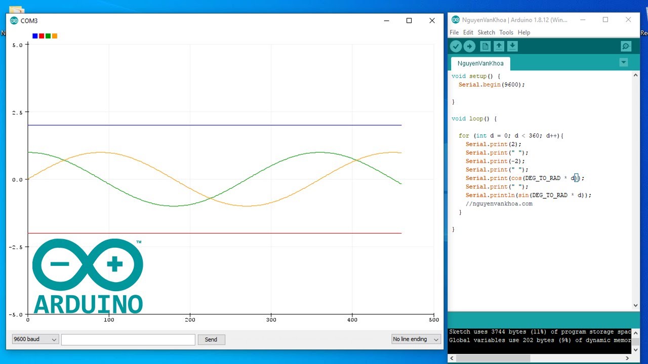 Cách vẽ nhiều đồ thị thông qua cổng nối tiếp Arduino | NVK - YouTube