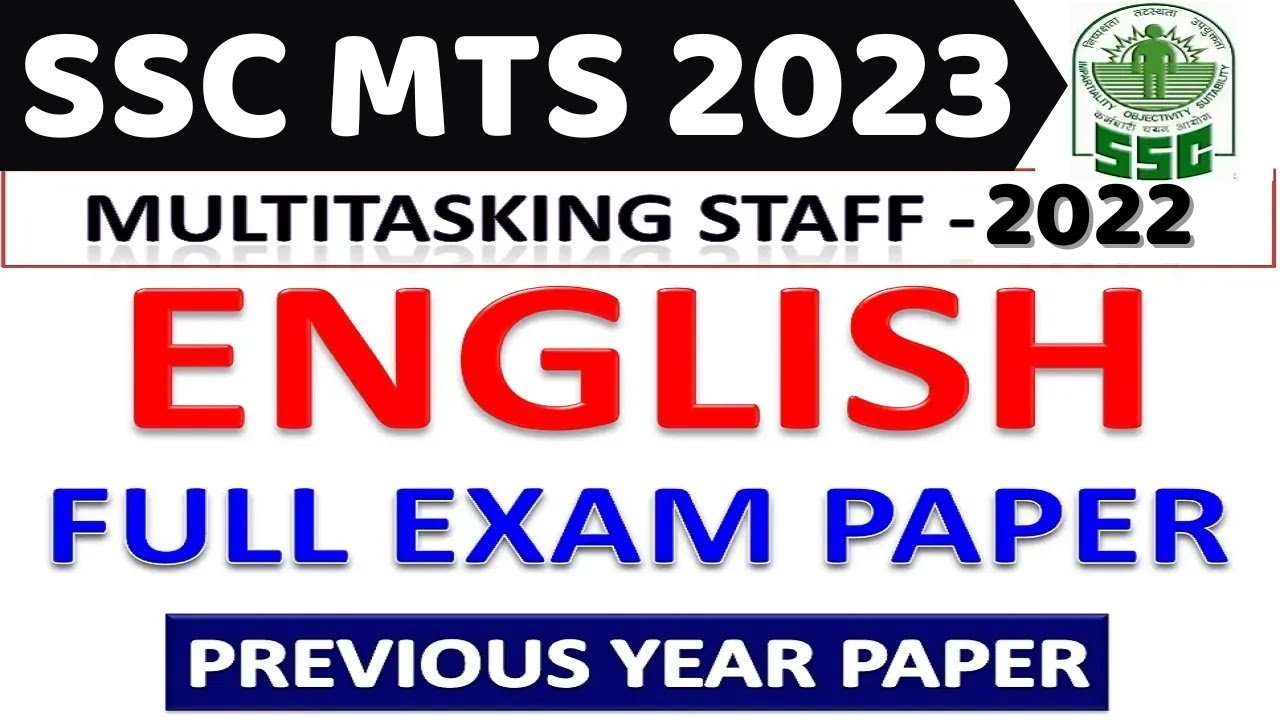 SSC MTS ENGLISH CLASSES 2023 | ENGLISH PRACTICE PAPER WITH PYQ | MTS ...