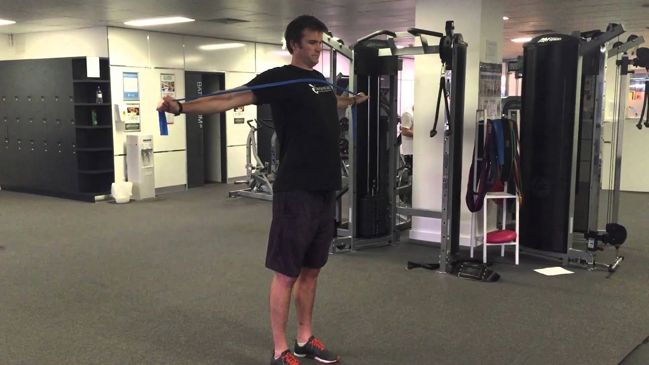 Thera Band Reverse Fly - YouTube