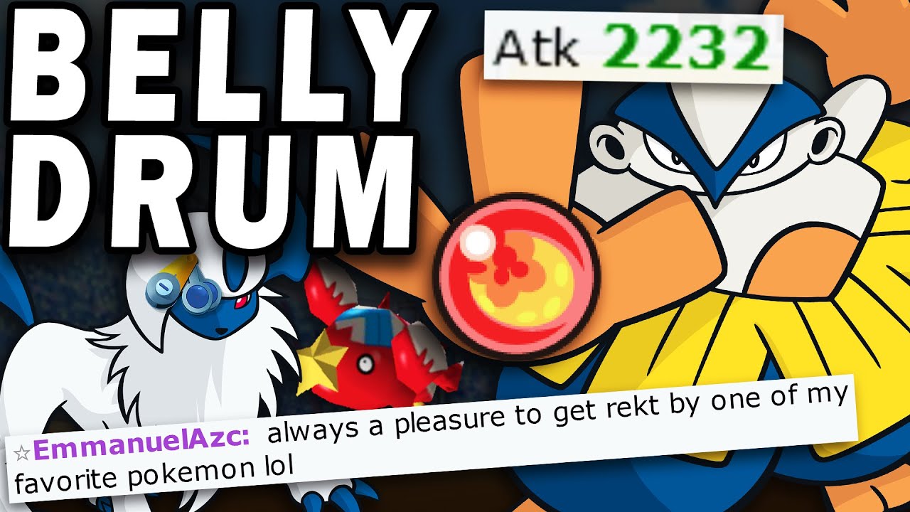 BELLY DRUM HARIYAMA FEINTS POKEMON IN OU - YouTube