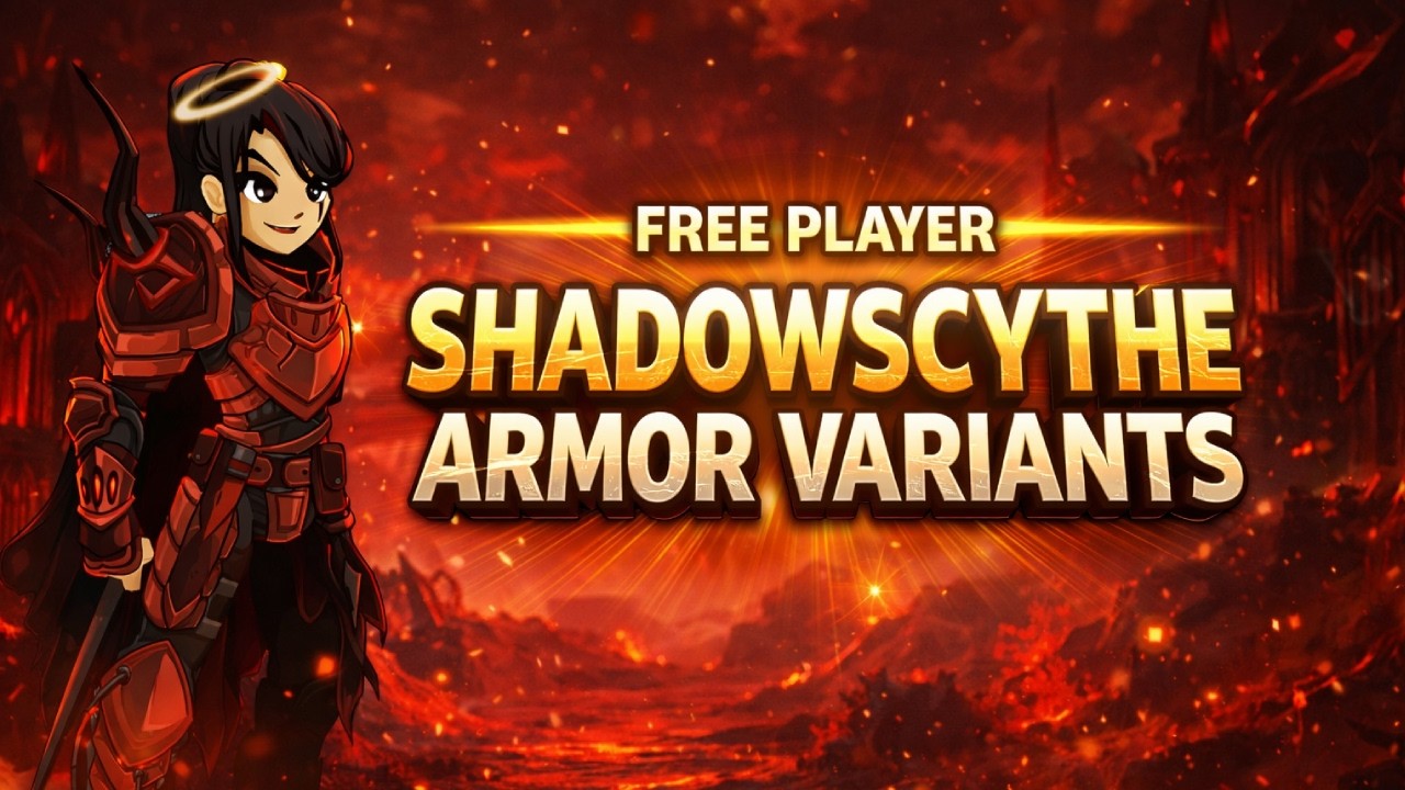 AQW | SHADOWSCYTHE ARMOR VARIANTS! (EASY FREEPLAYER) - YouTube