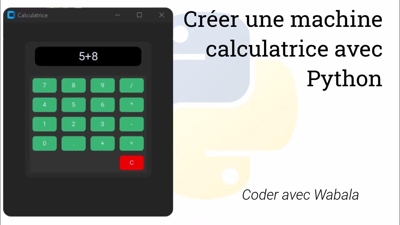projet python (créer une machine calculatrice) - YouTube