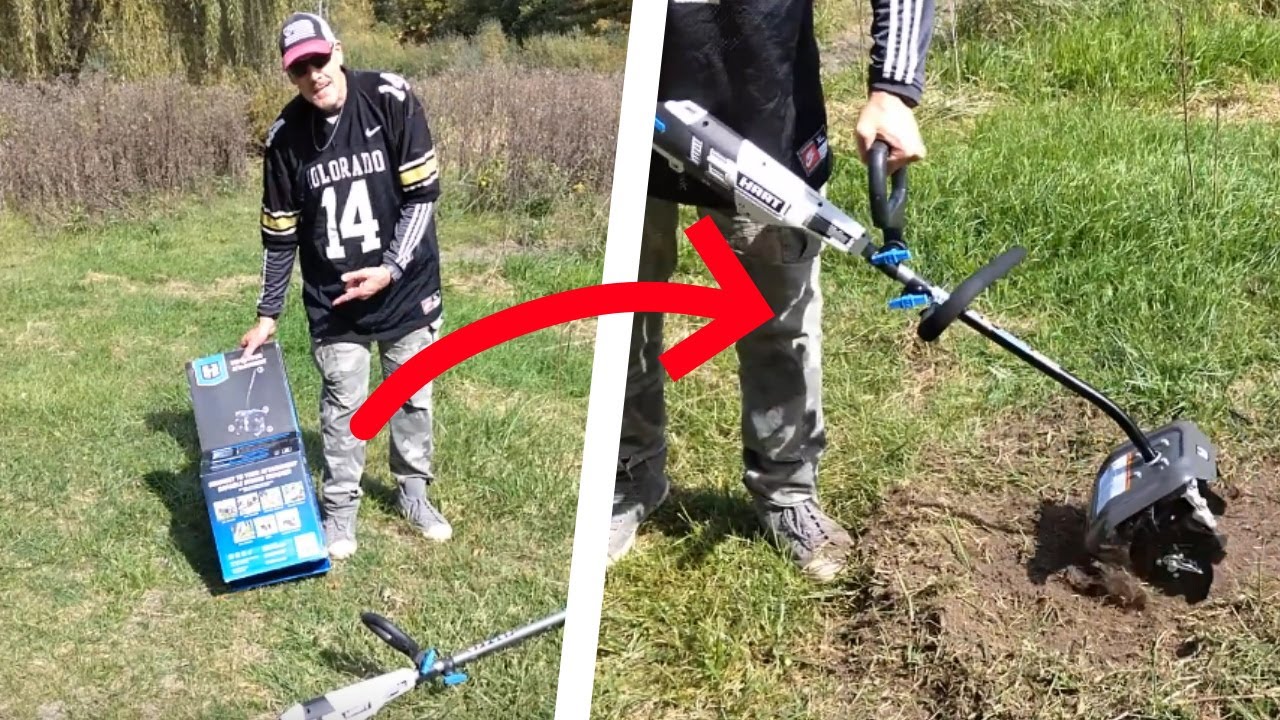 Walmart HART TOOLS weed wip rotta tiller Cultivator attachment unboxing ...