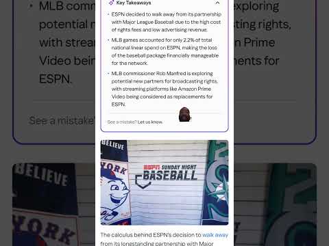 ESPN gives a reason for ending their partnership with major-league ...