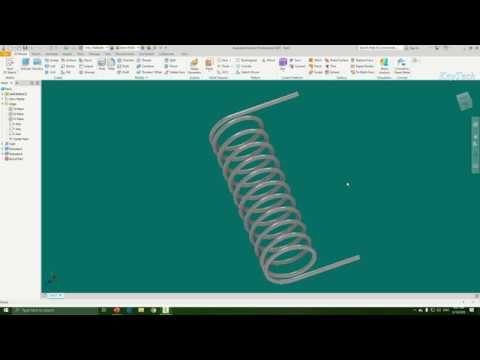 การทำคอล์ยสปริง/Making Coil Spring Shape/Autodesk Inventor 2020 - YouTube