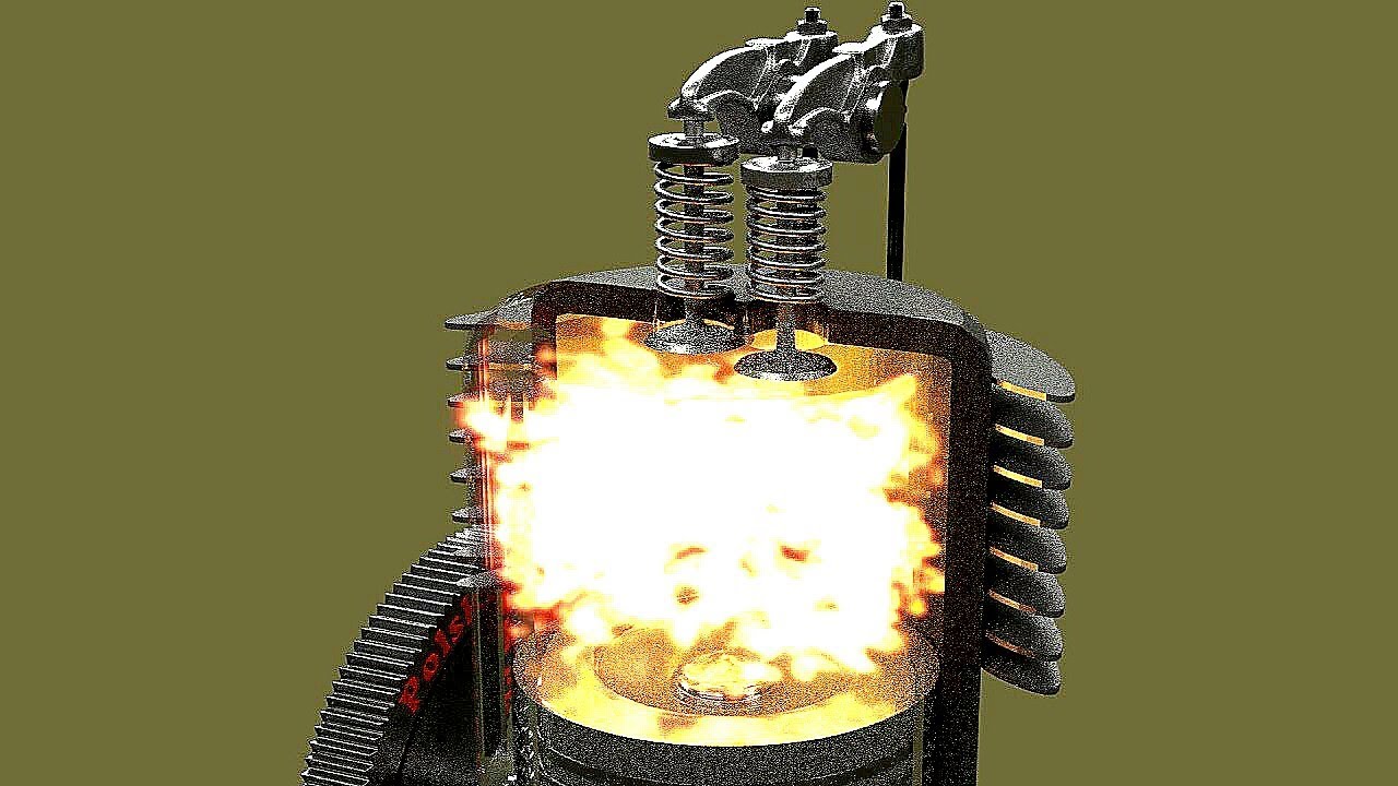 How Four Stroke Petrol Engine Works in English - YouTube