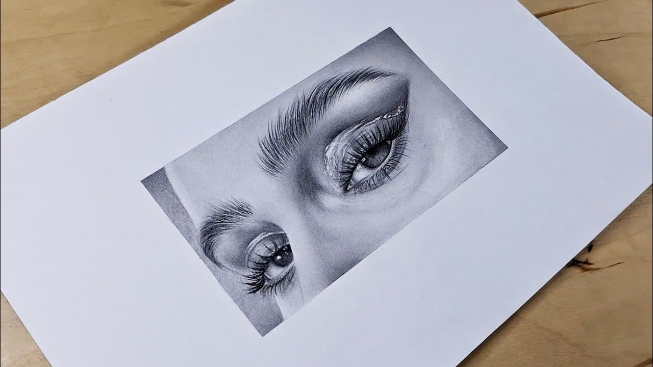 How to draw realistic eyes with graphite pencils - YouTube