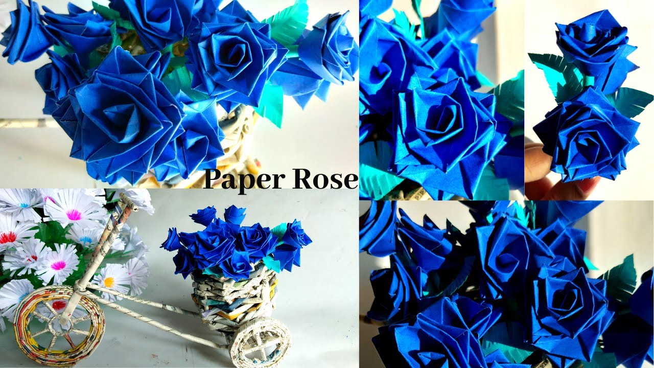 DIY Paper Rose Making | How to make paper roses | Easy & Simple Paper ...