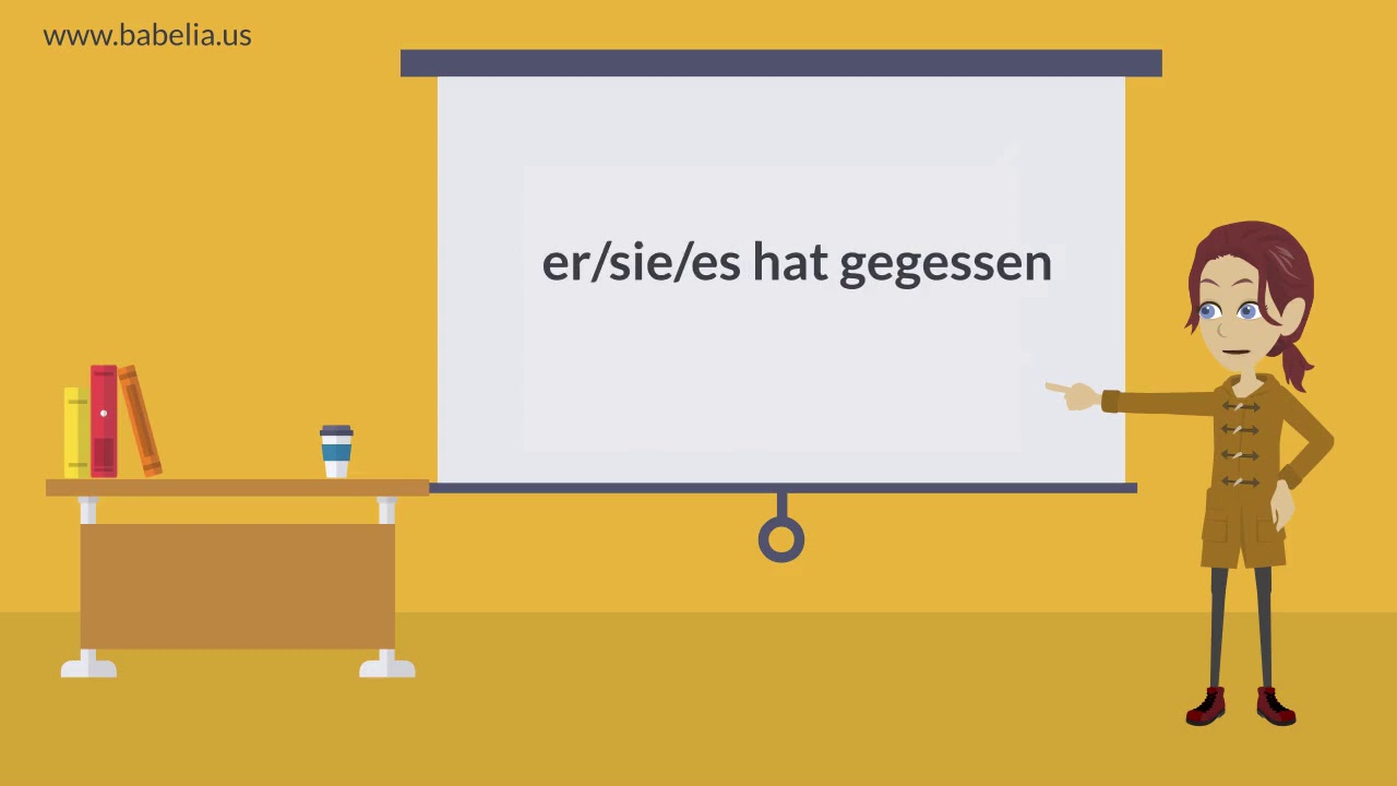 Verb essen Perfekt German A1 #Germanlanguage - YouTube