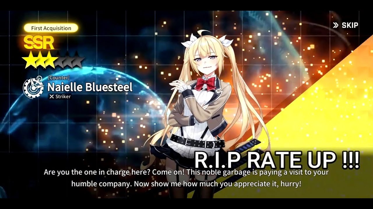 GACHA!! COUNTER SIDE (NAIELLE BLUESTEEL) 150/150 - R.I.P !! RATE UP ...
