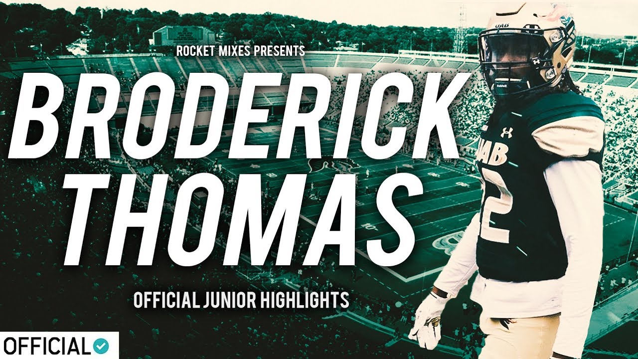 Broderick Thomas - "Hard-Hitting Safety" || Official Junior Highlights ...