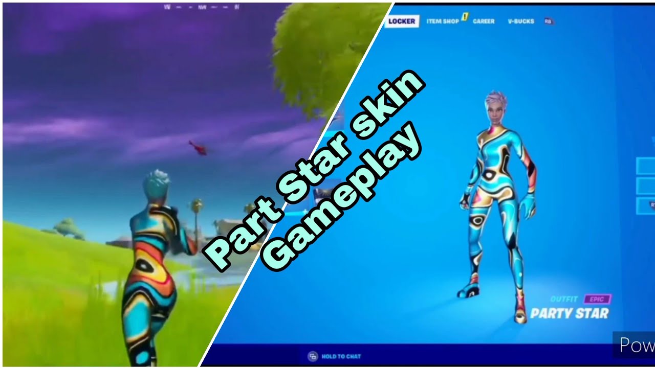 Fortnite Party Star skin Gameplay - YouTube