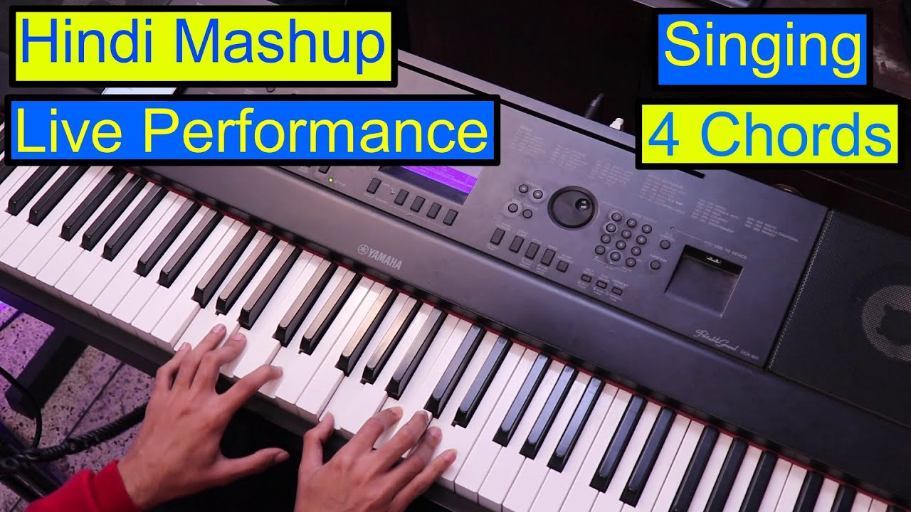 Hindi Mashup Songs Singing Tutorial Piano Chords Live Performance Piano ...