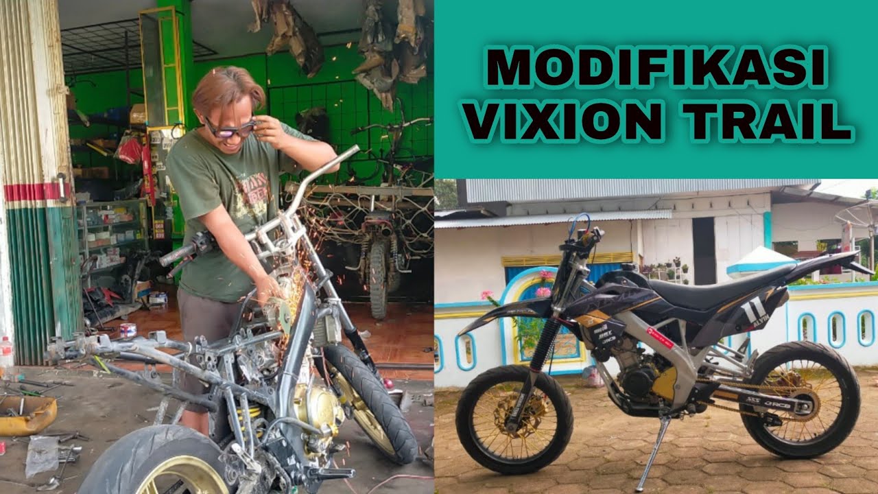 Proses Pembikinan Rangka Vixion Trail Part 1 #modifikasi #vixion # ...