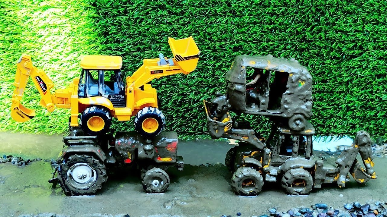 JCB3X Trolley Accident Highway Pulling Out JCB 3DX ? Tata Pickup ...