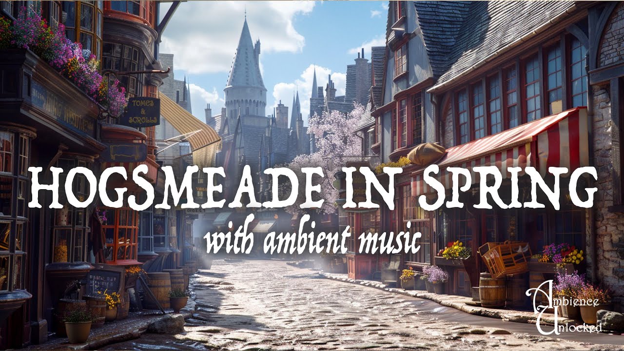 Hogsmeade in Spring w/ 2 hours Harry Potter Music | ambience, music ...