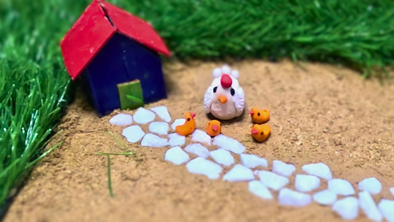 How to make Hen & Chicks with soft polymer clay - YouTube