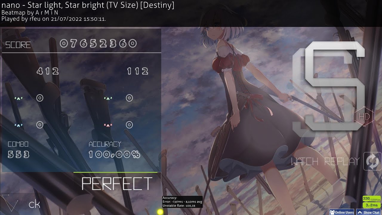 osu! || 327pp HD SS on 6* aim map - YouTube