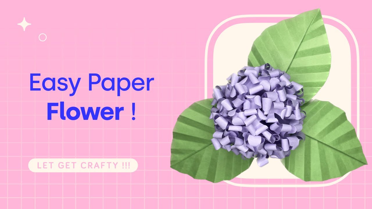 How to make Easy Paper Hydrangea Flower || DIY Paper Hydrangea Flower ...
