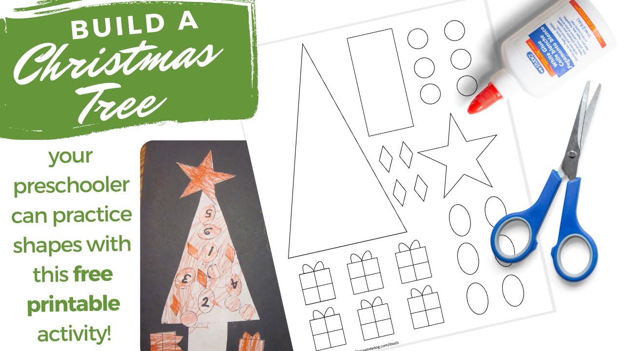Christmas Tree Shapes Learning Activities {Free Printable} - YouTube
