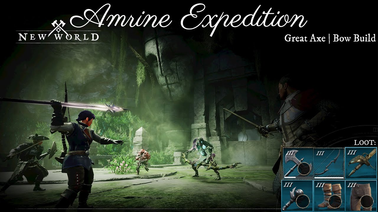 Amrine Expedition - Great Axe and Bow - Exploring the dungeon - New ...